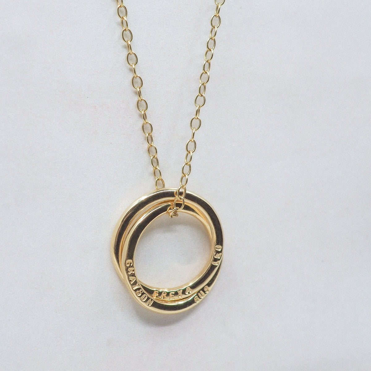 Interlocking Ring Necklace (one to four rings) | Aujune